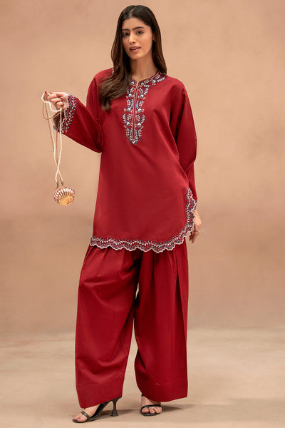 Mausummery Red Muse (Embroidered Co Ord) Online Shopping – Original Brand