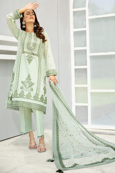 Saleek UE-19 Iznik Chikankari Lawn 2021 – Original Brand