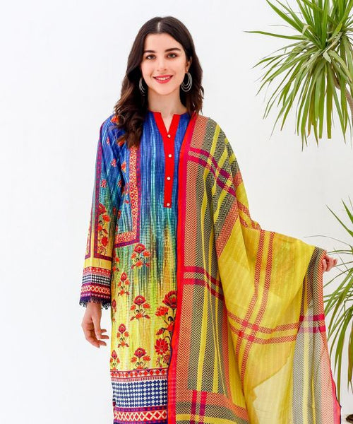 Zellbury Sapphire Blue D Lawn Suit Lawn Collection 2021 – Original Brand