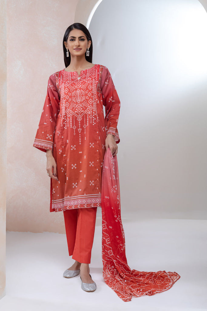 Bonanza Satrangi Red Lawn Suit Rsk223p36 Eid Pret 2022 Online Shopping ...