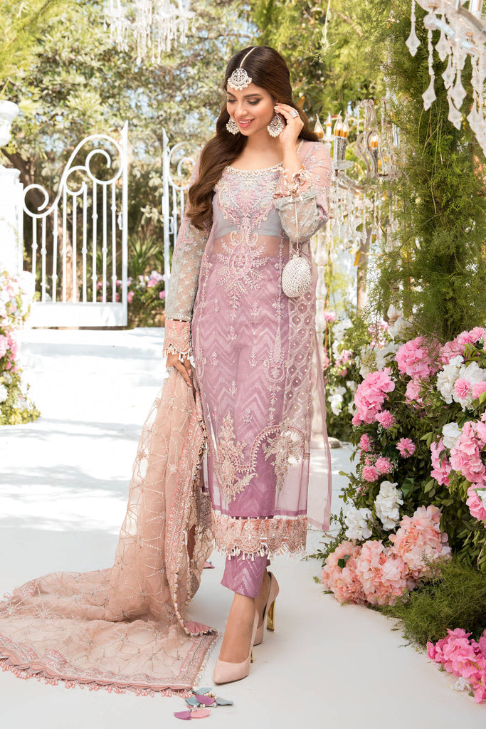 Maria B Shades of Lilac Pink and Blue grey BD-2105 Eid Collection 2021 ...