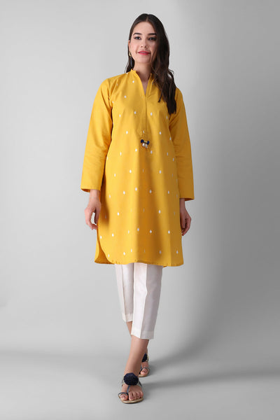 Eets21305t Mustard Khaadi Ready to Wear 2021 – Original Brand