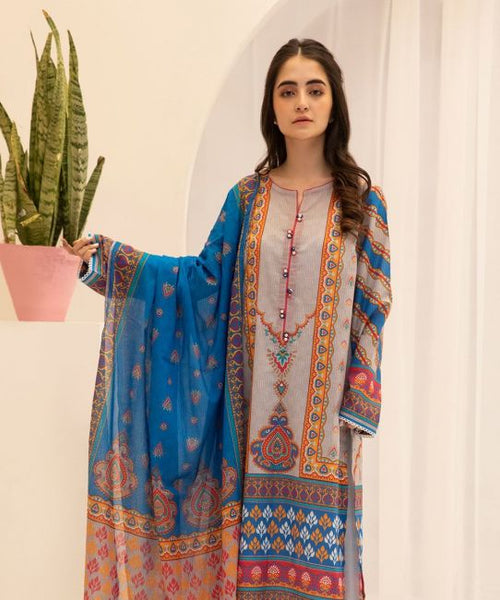 Zellbury Cool Blue A Lawn Suit Lawn Collection 2021 – Original Brand