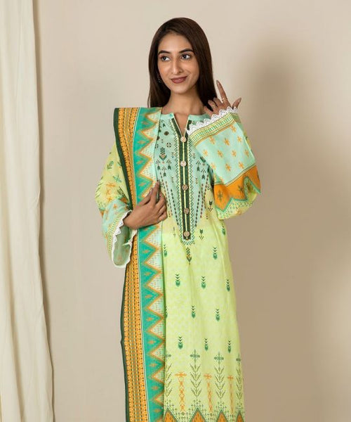 Zellbury Mint Green A Lawn Suit Lawn Collection 2021 – Original Brand