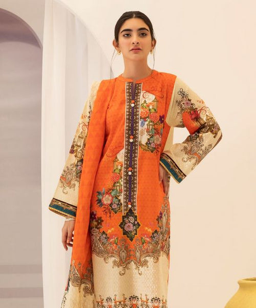 Zellbury Burning Orange Lawn Suit Lawn Collection 2021 – Original Brand