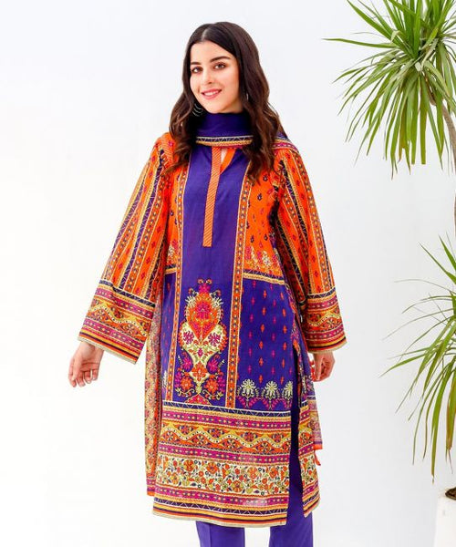 Zellbury Scarlet Purple Lawn Suit Lawn Collection 2021 – Original Brand